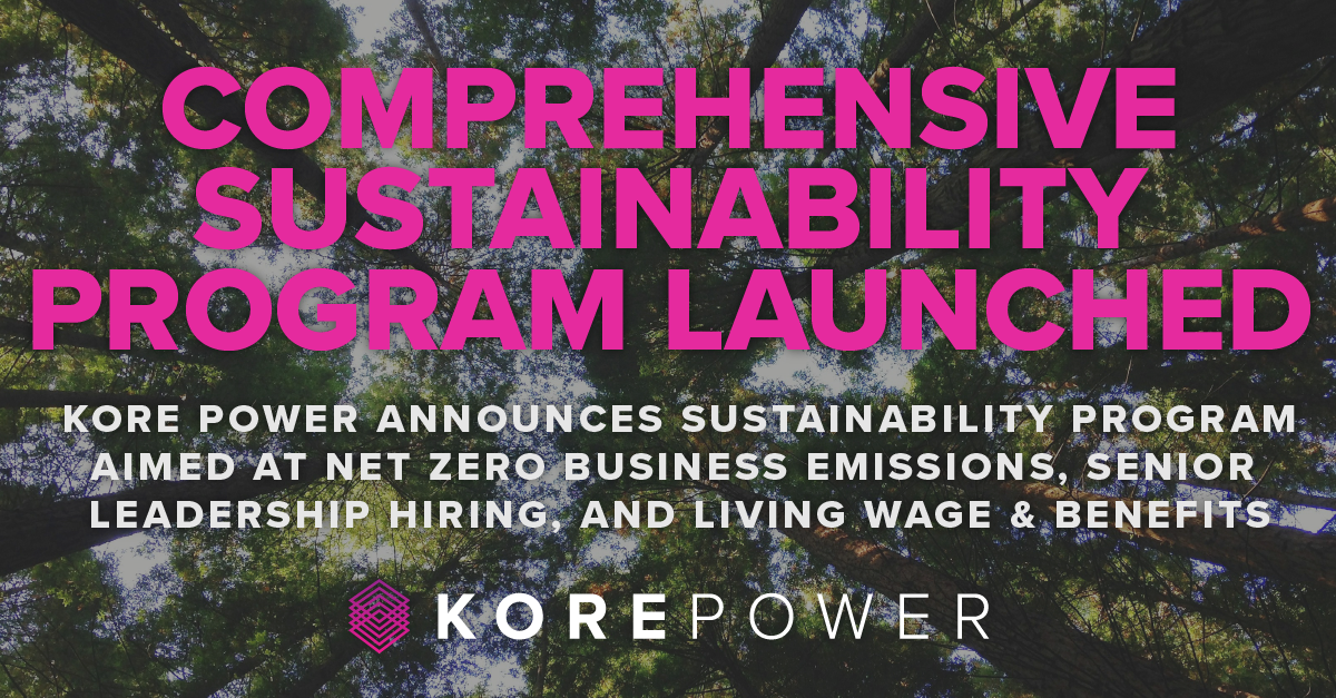 KORE Power Announces Comprehensive Sustainability Program