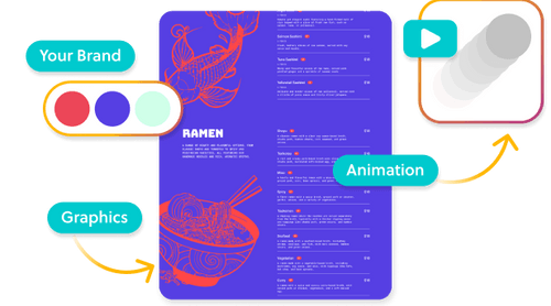 Menu Storytelling Through Branding and Animation | Menuzen