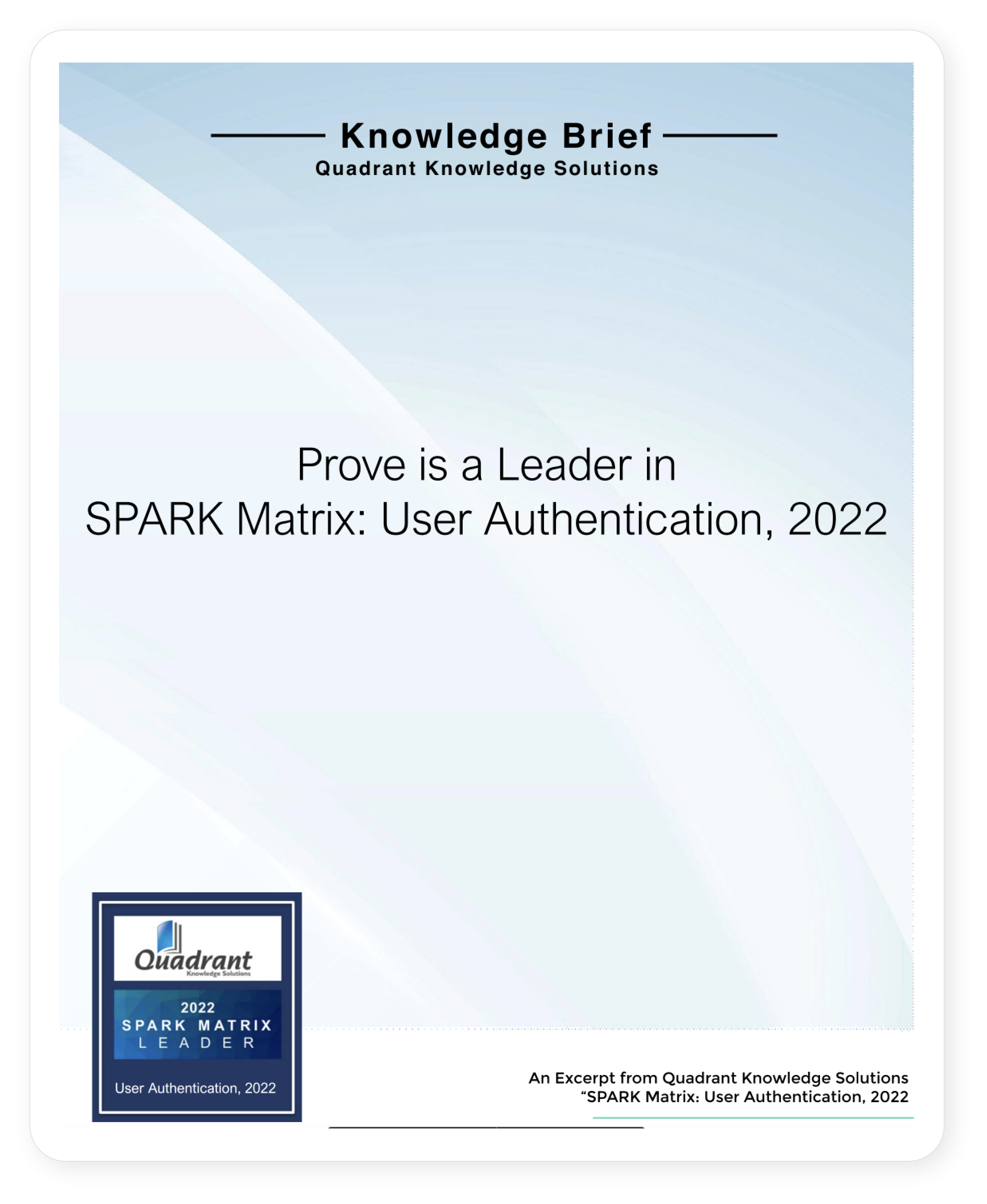 Quadrant Knowledge Solution Report