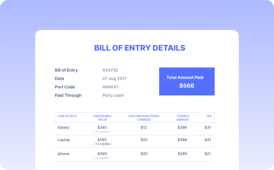Bill Of Entry OCR & Automated Workflows