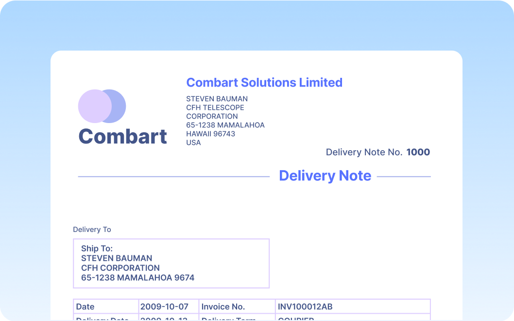Delivery Note OCR & Automated Workflows
