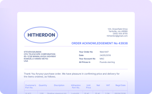Sales Order Acknowledgement OCR & Automated Workflows