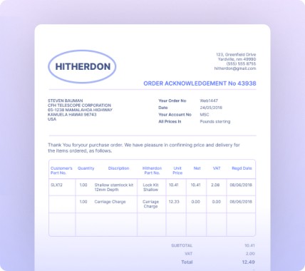 Sales Order Acknowledgement OCR & Automated Workflows