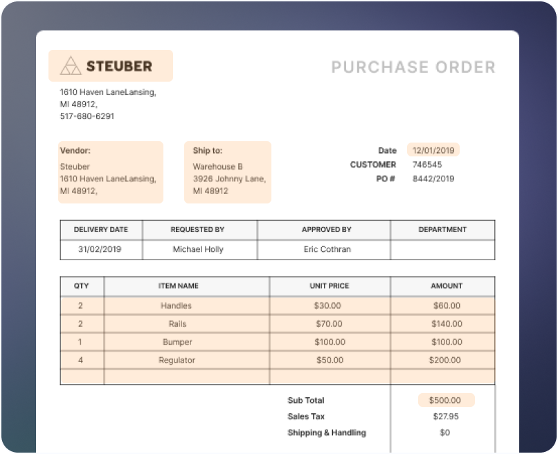 Purchase Order OCR API