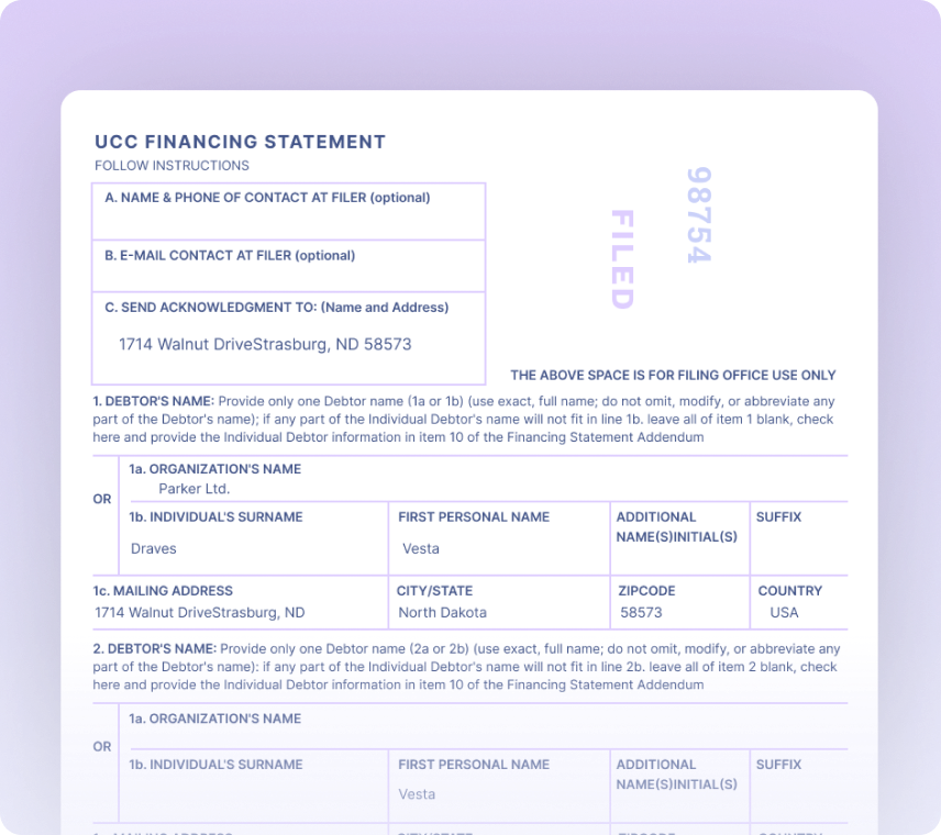 UCC Financing Statement OCR Automated Workflows