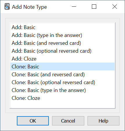 Anki: Configuring Note Types