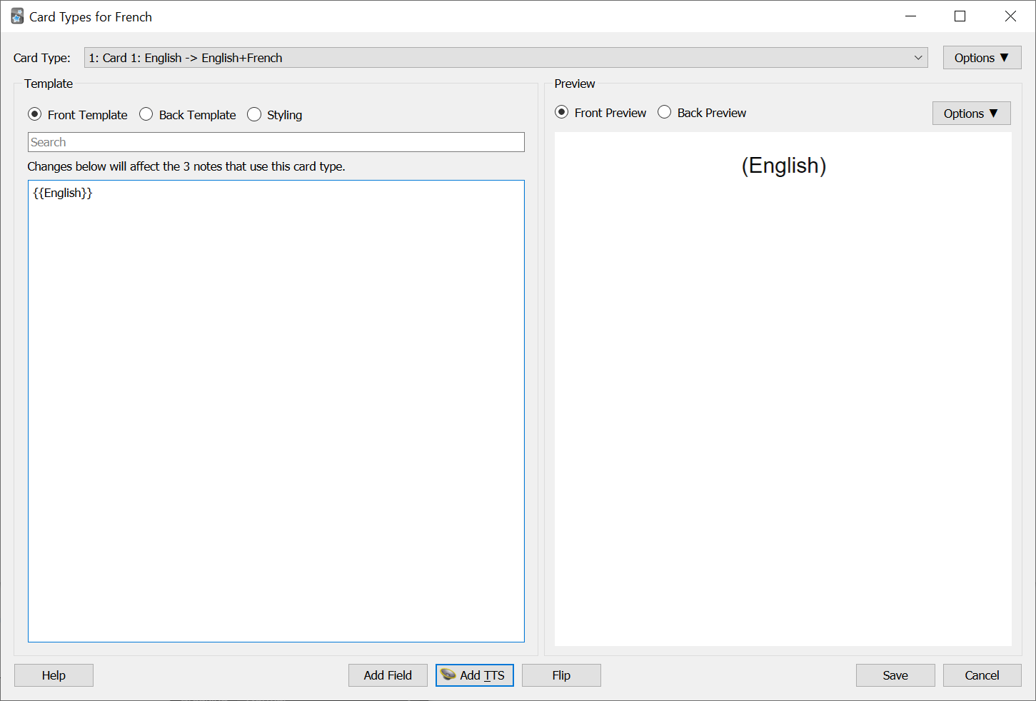 Anki: Configuring Note Types