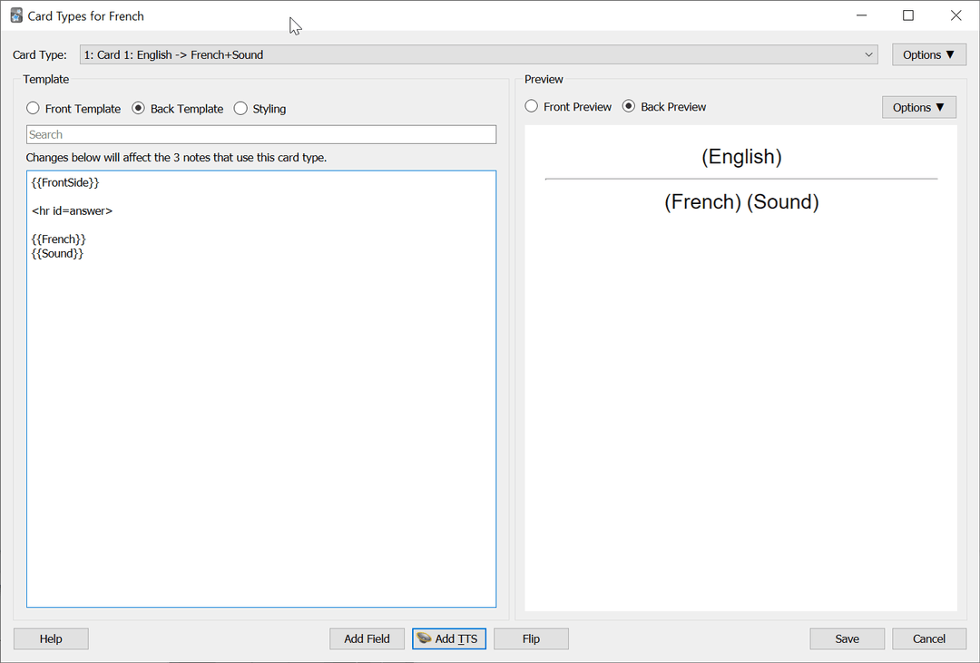 Anki: Configuring Note Types