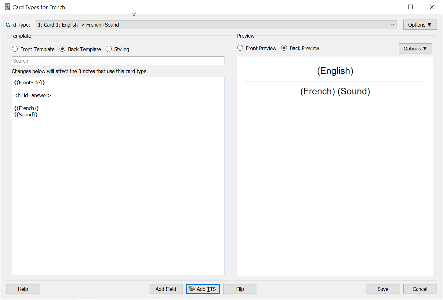 Anki: Configuring Note Types