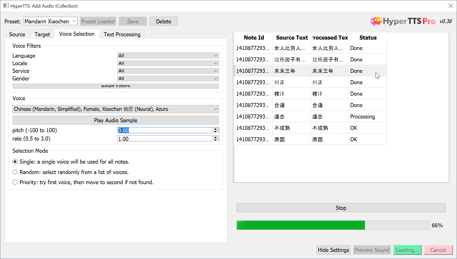 HyperTTS: Collection Audio