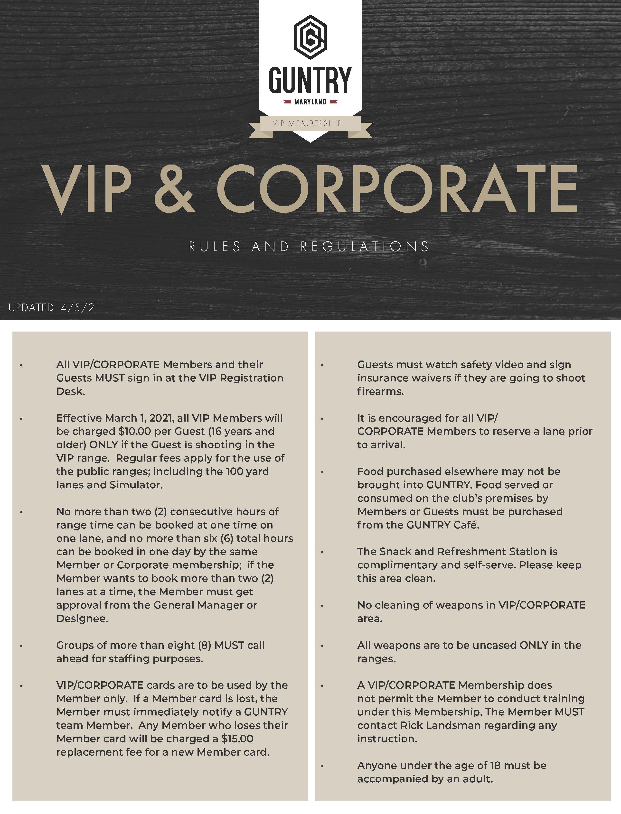 Read the Rules & Regulations of a VIP Gun Range Membership | GUNTRY