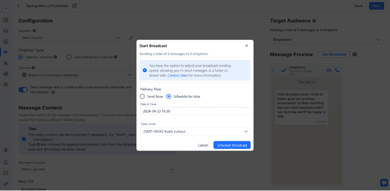 WhatsApp Schedule Message: Keep Customers Interested and Engaged