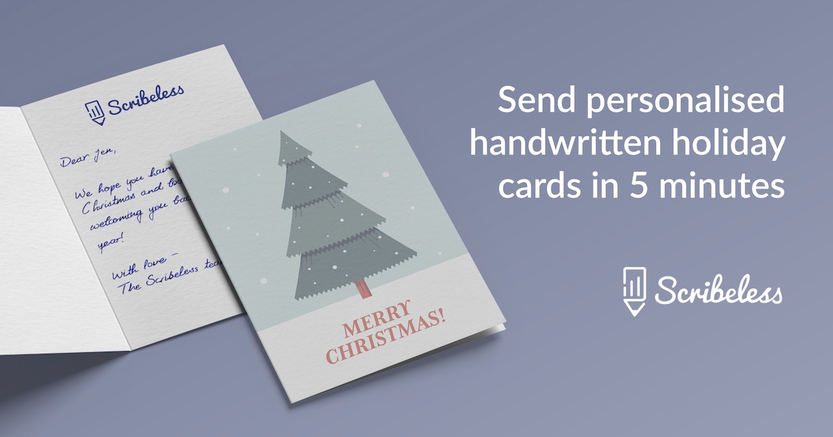 Christmas Cards | Handwritten Christmas Cards ️ | Scribeless