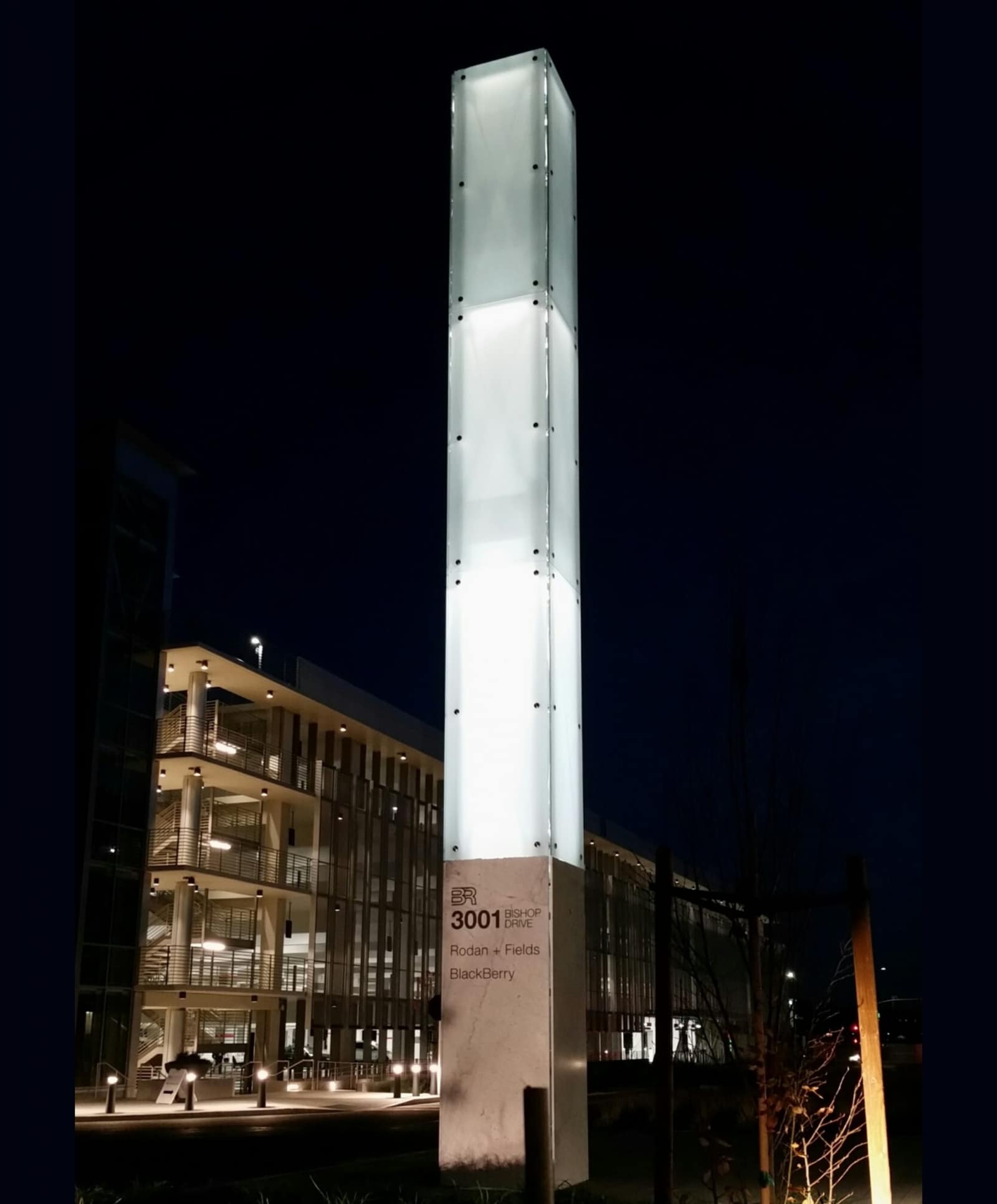 Glass Totem Light Sign