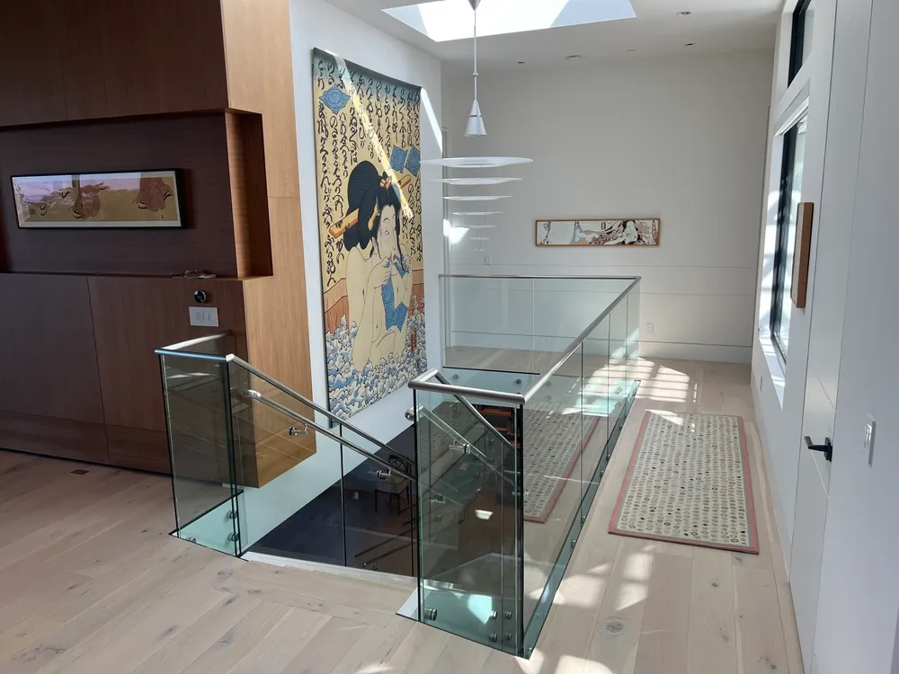 Interior Glass Stair Railing and Guardrail