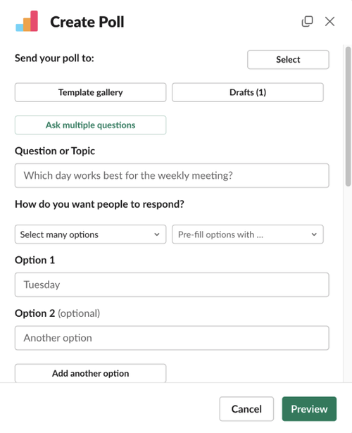 Simple Poll for Slack