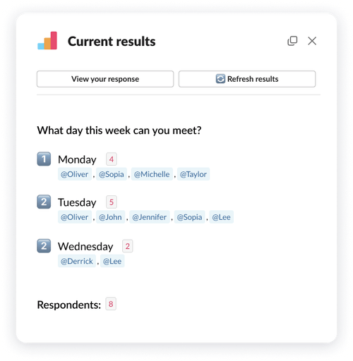 Simple Poll for Slack