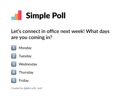 Simple Poll for Slack