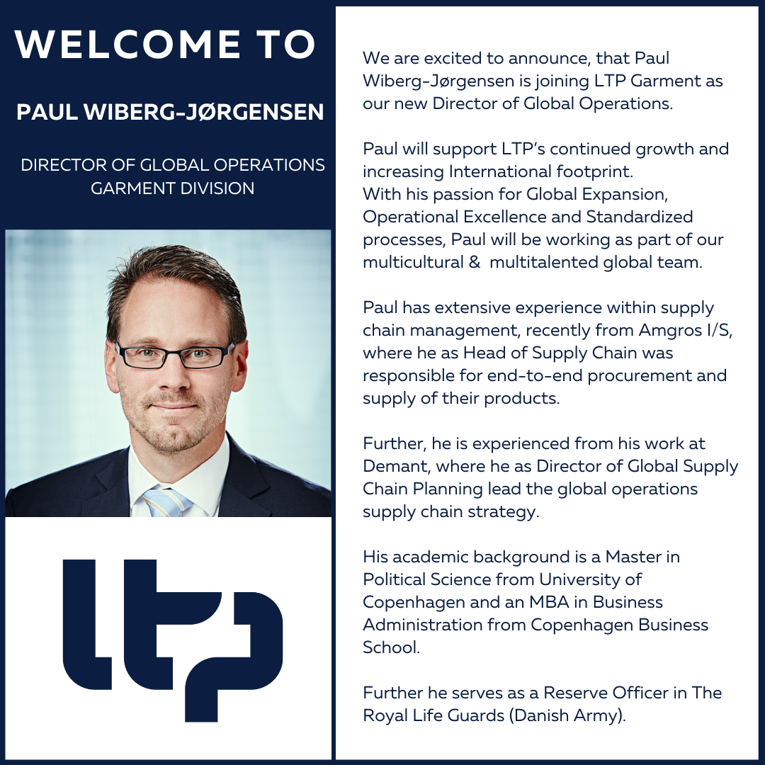New Director of Global Operations in LTP Garment