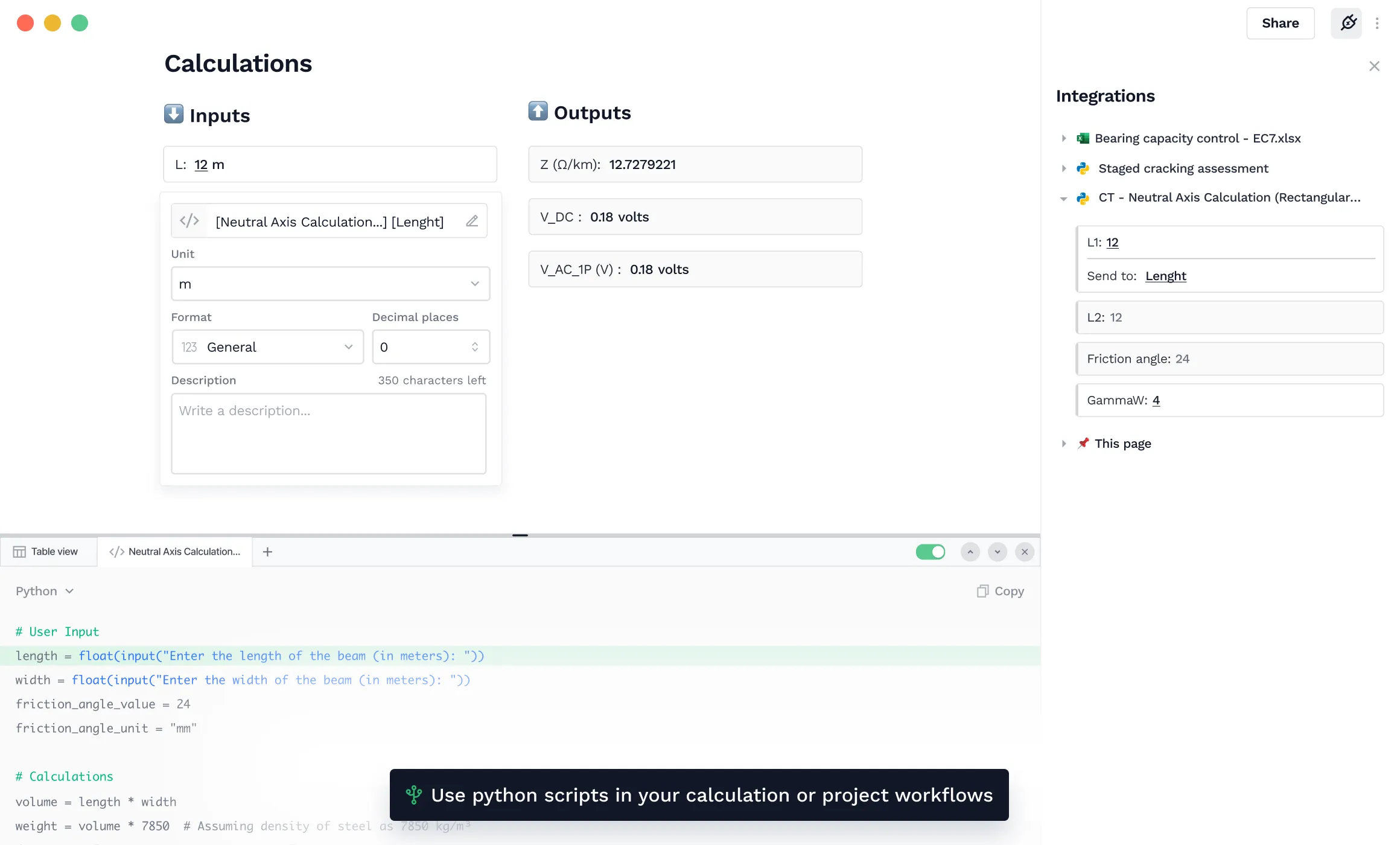 CalcTree - Engineering calculation management software
