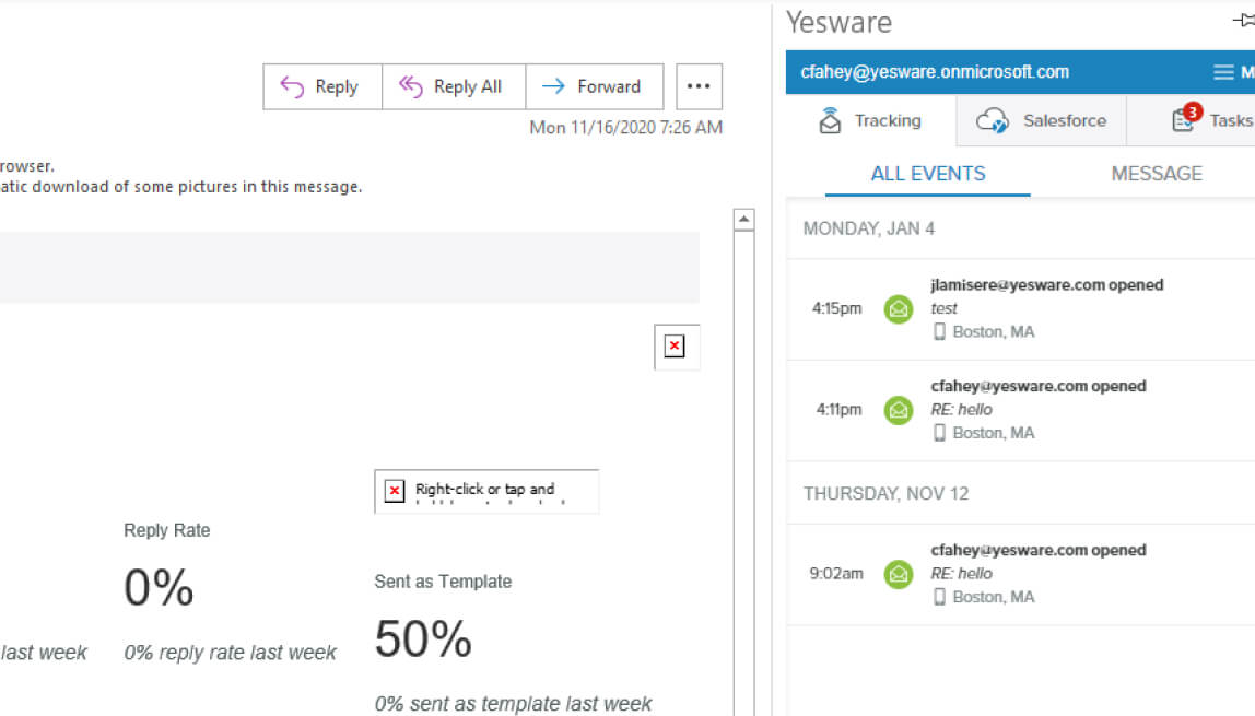 Outlook 365 Email Tracking & Sales Tool | Yesware