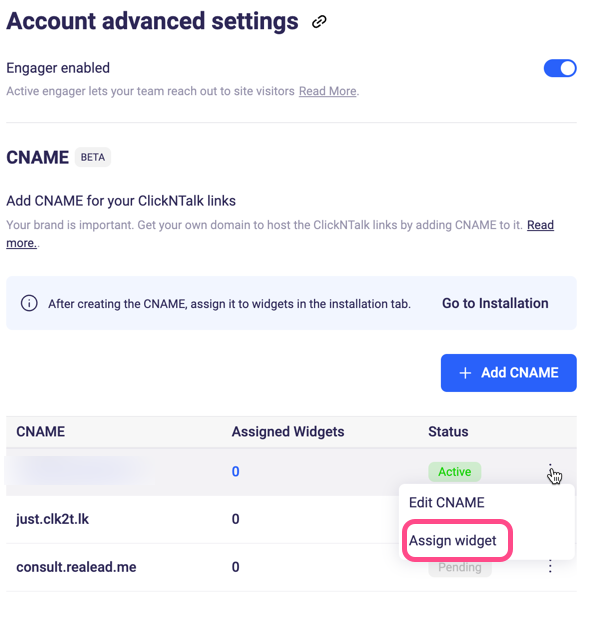 Consolto how-to: Use CNAME for your ClickNTalk page