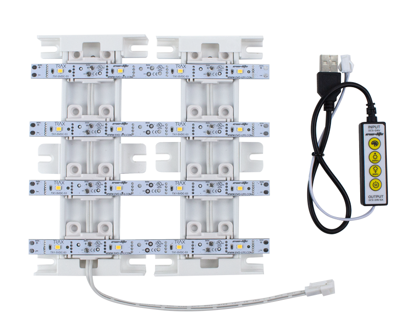 TRAX Single Color White Reticular LED Array