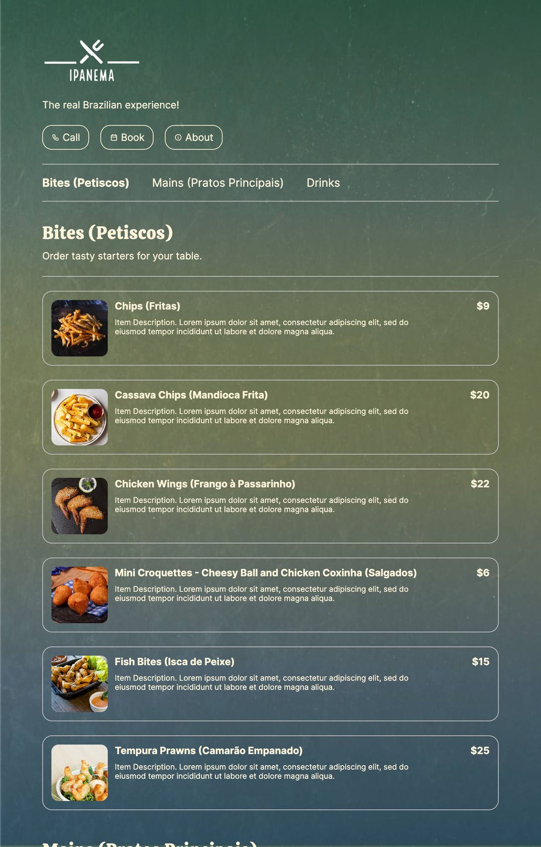 Free Brewery Menu Template | Menuzen