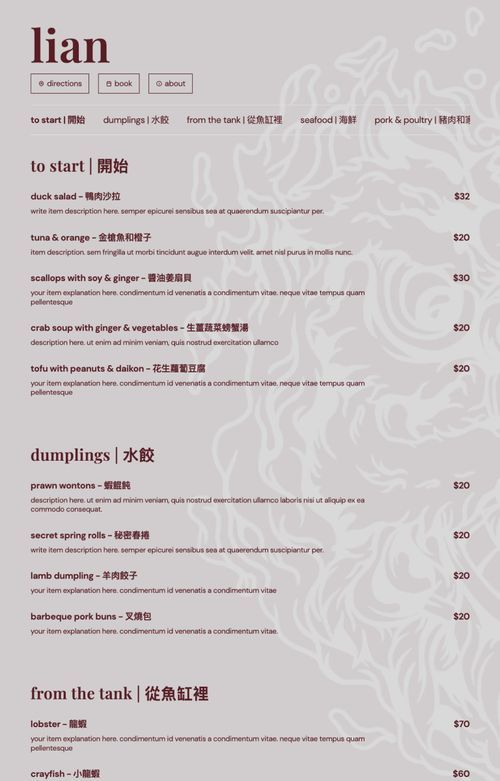 Free Fine Dining Menu Templates | For Decadent Restaurants