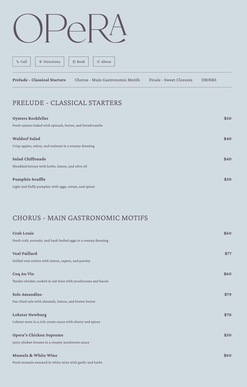 Free Fine Dining Menu Templates | For Decadent Restaurants