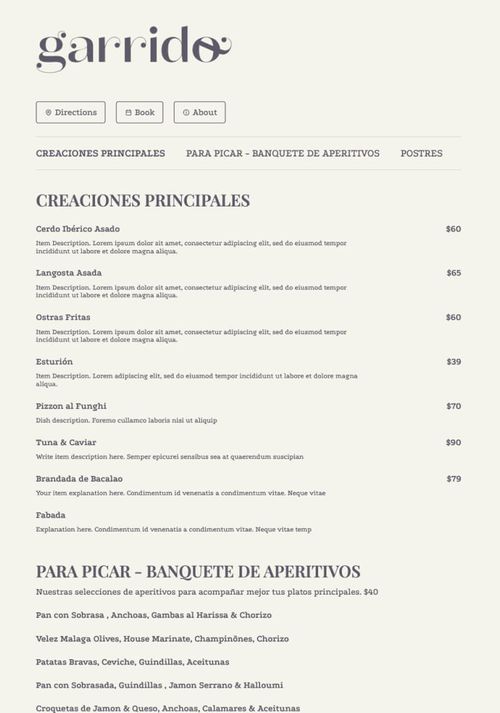 Free Fine Dining Menu Templates | For Decadent Restaurants