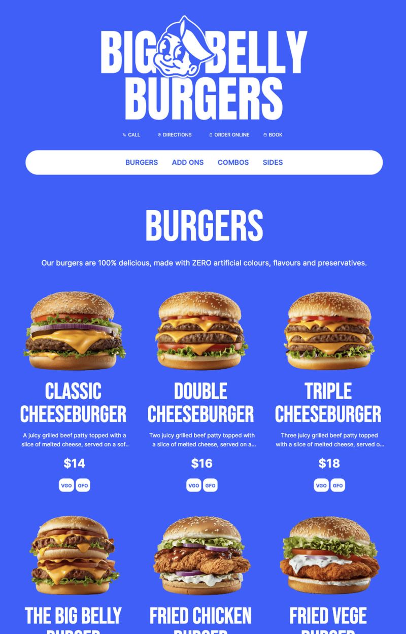 Free Simple Menu Template | Menuzen