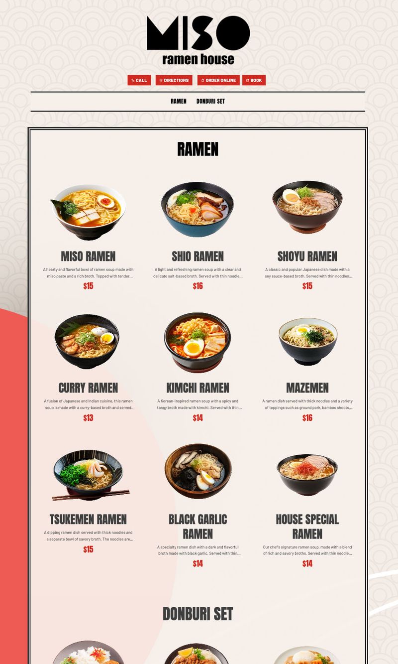 Free Simple Menu Template | Menuzen