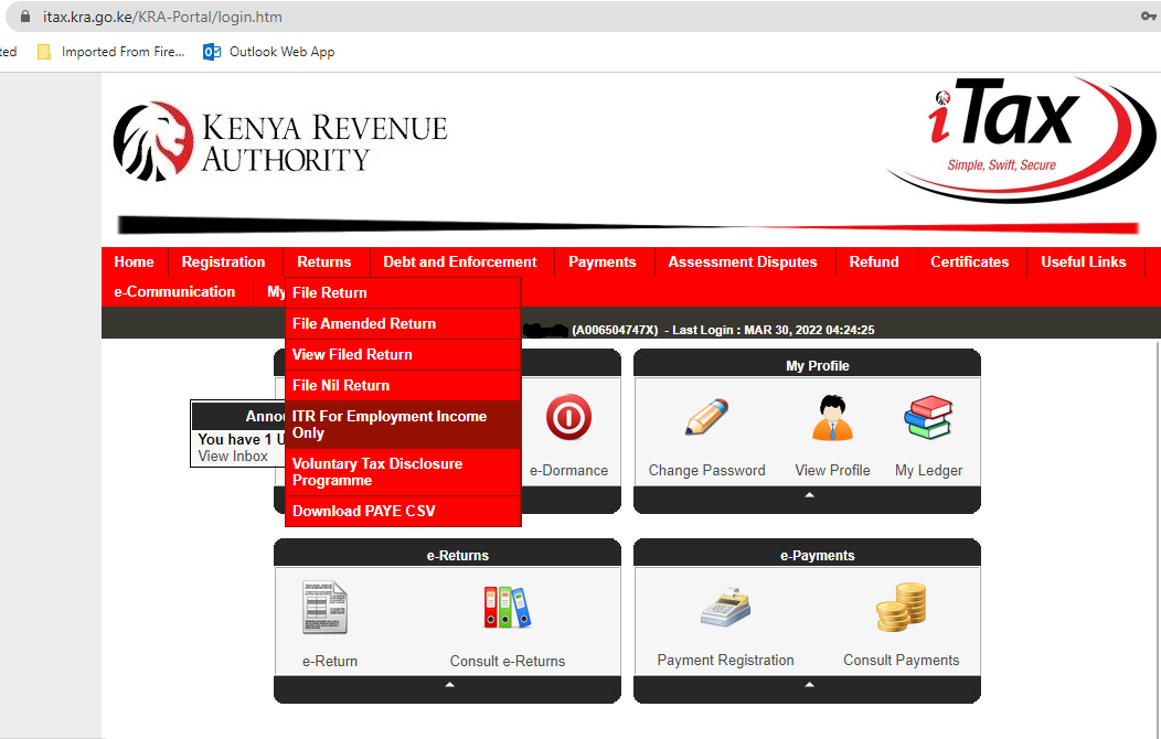 How to File KRA Tax Returns 2023 on iTax Portal