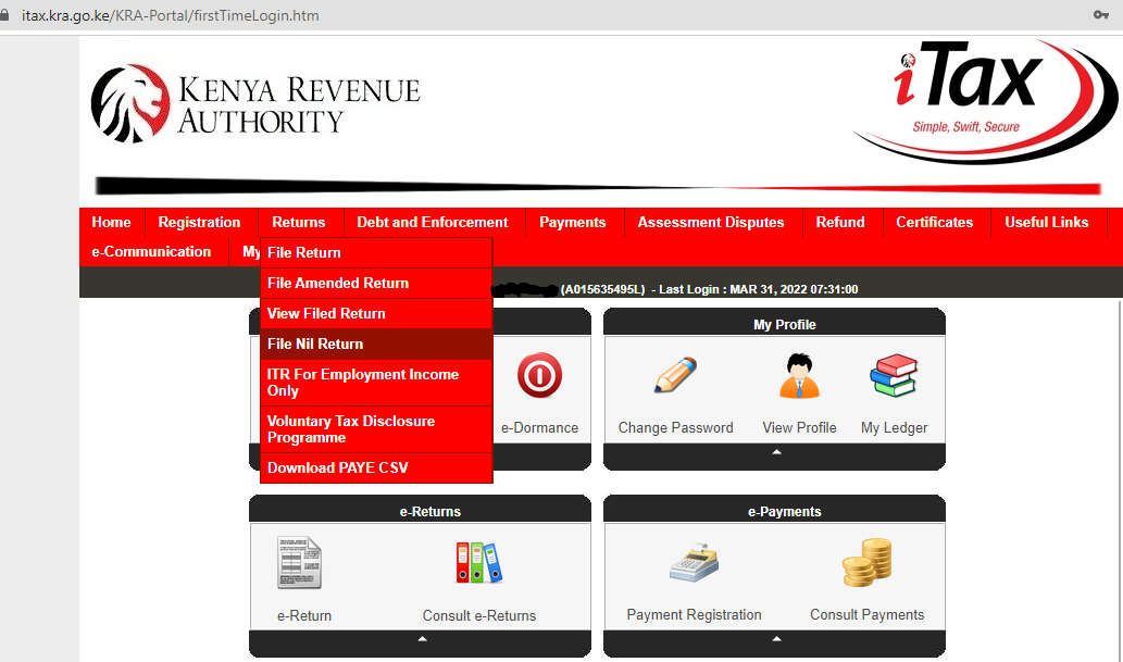 How to File KRA Tax Returns 2023 on iTax Portal