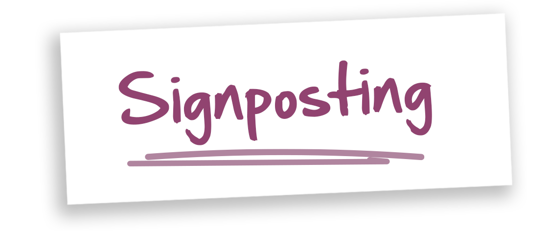 Signposting with Time To Talk Befriending Charity.