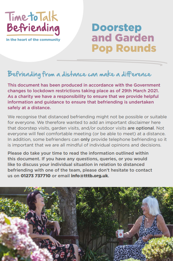 Time To Talk Befriending Charity Resources