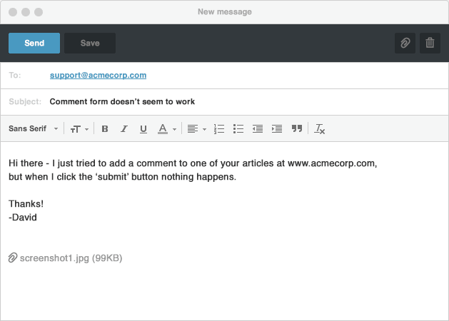 Send An Email, Create An Issue - DoneDone