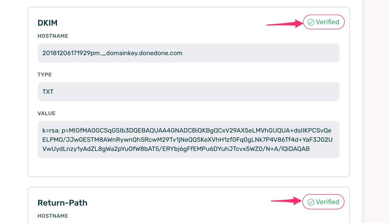 Adding DKIM and SPF / Return-Path records for your Outgoing Email - Help Docs - DoneDone