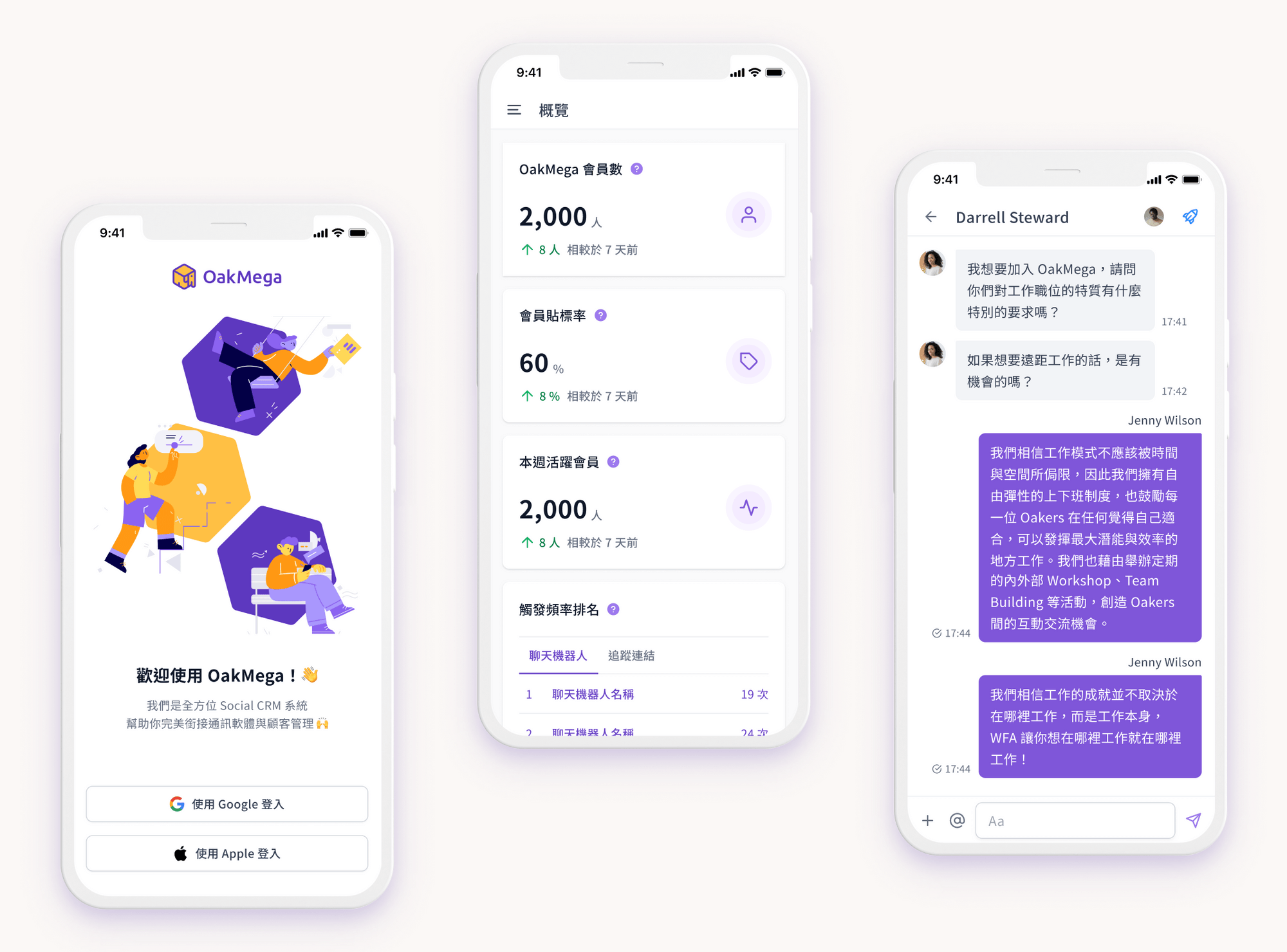 APP｜OakMega Social CRM