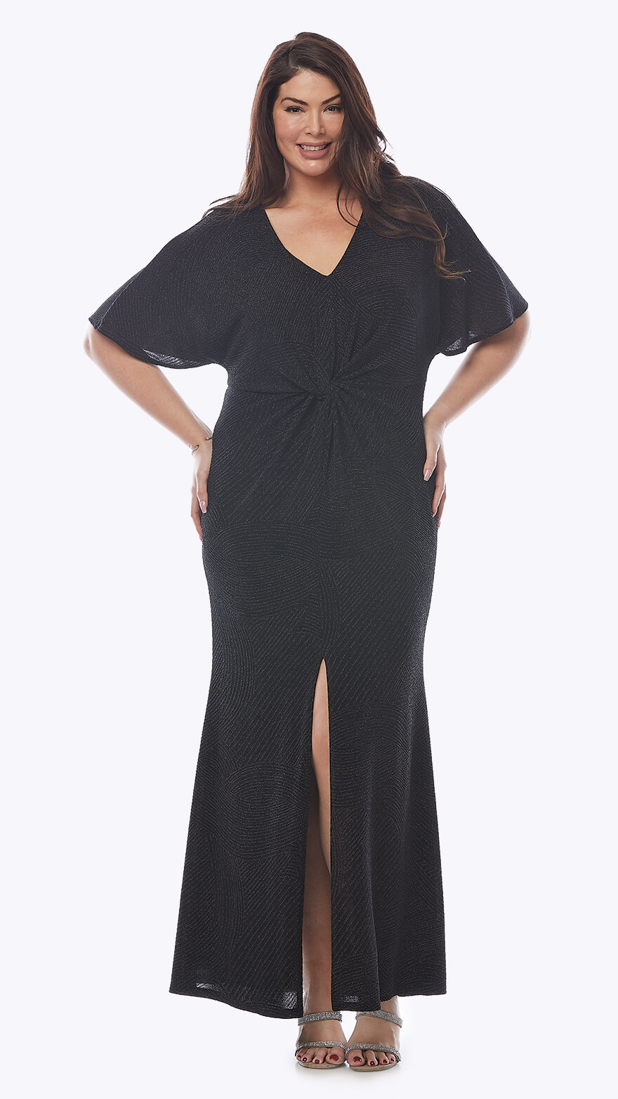 Layla Jones - LJ0474 - Stretch glitter knit long dress