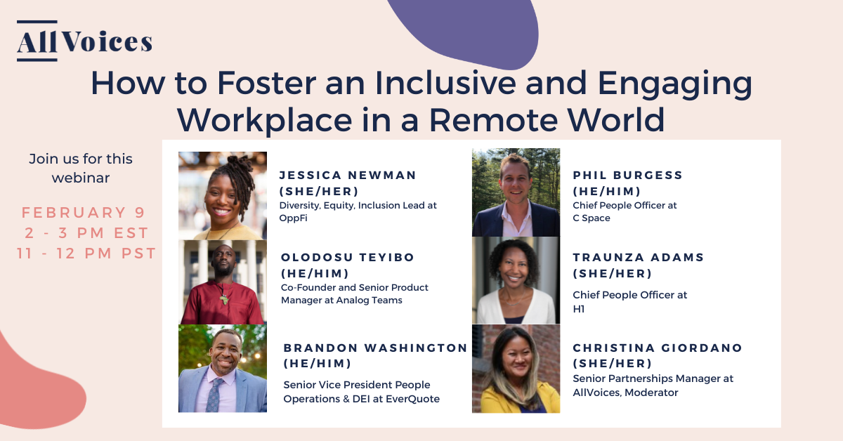 How to Foster an Inclusive and Engaging Workplace in a Remote World ...