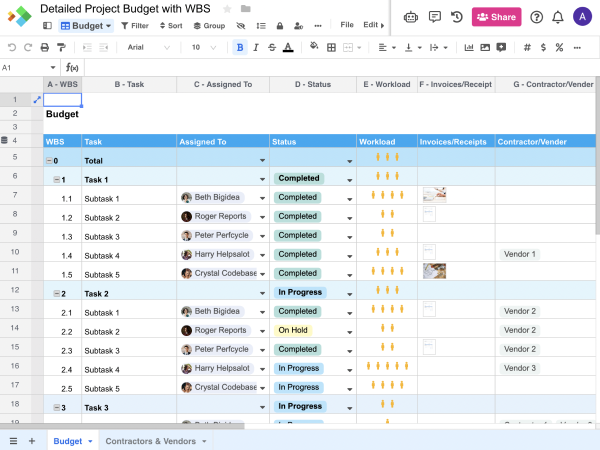 Simple Project Budget Template