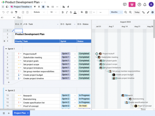 Product Development Plan Template Spreadsheet product-development-plan-template-spreadsheet