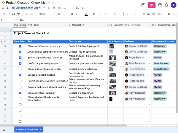 Project Closeout Checklist Template