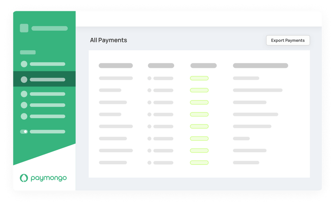 The PayMongo dashboard