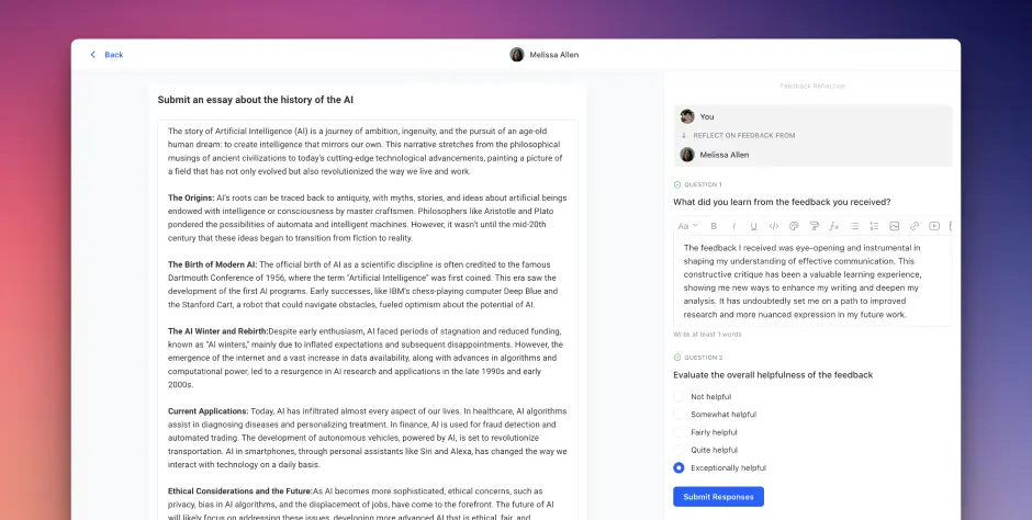 New Feedback Reflection Activity - Teachfloor