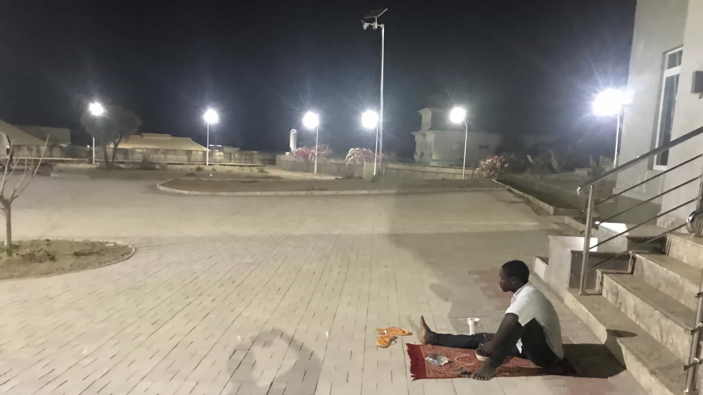 60 watts solar street light in Cabrières d'Aigues southeastern of France