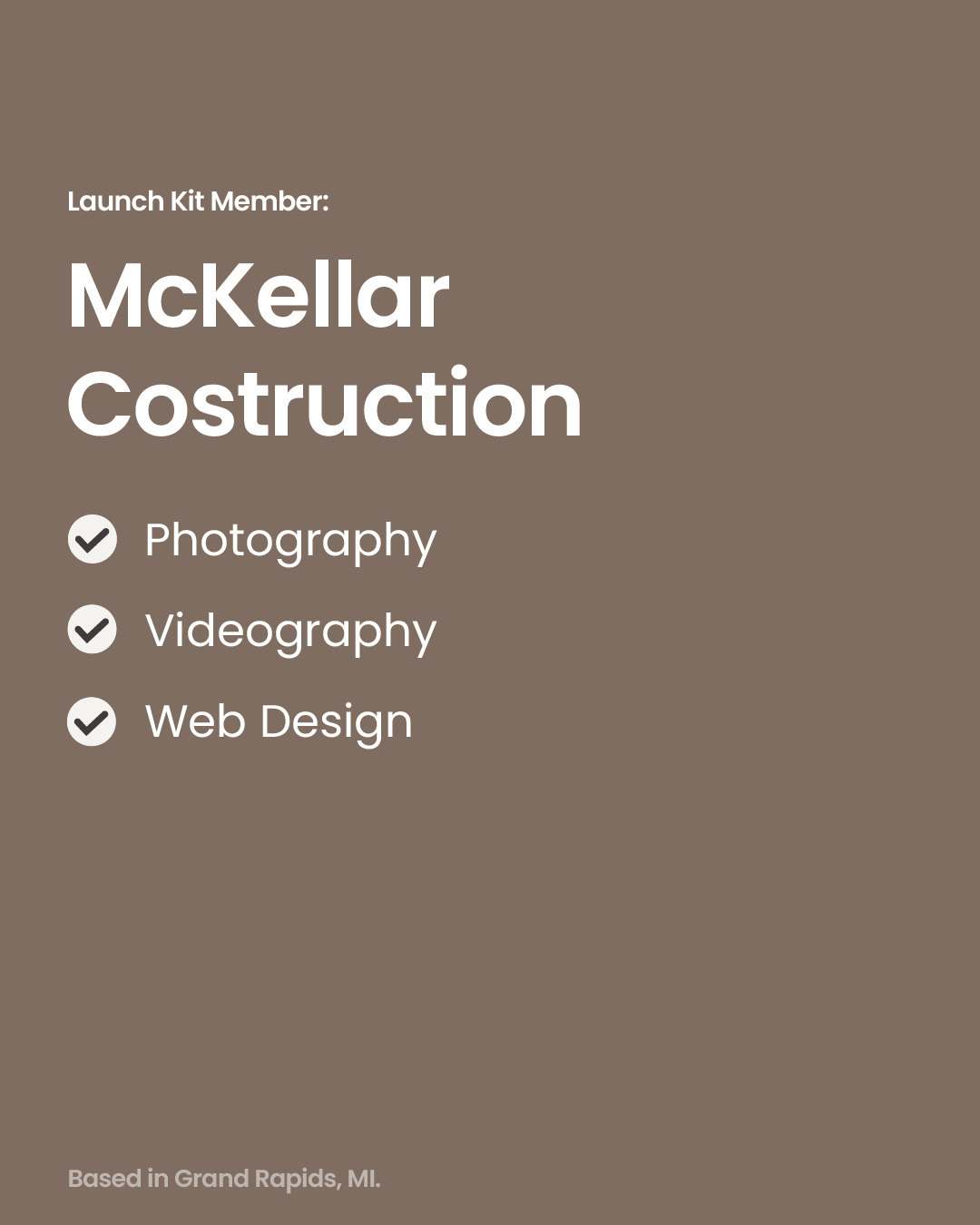 Launch Kit Project Portfolio | McKellar Construction
