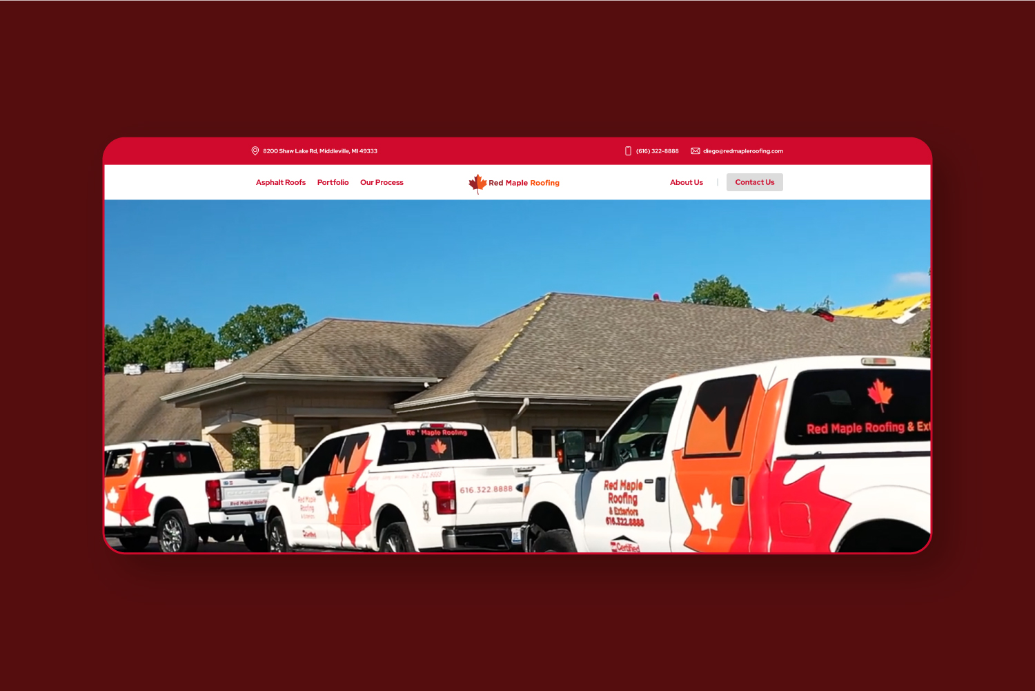 Launch Kit Project Portfolio | Red Maple Roofing
